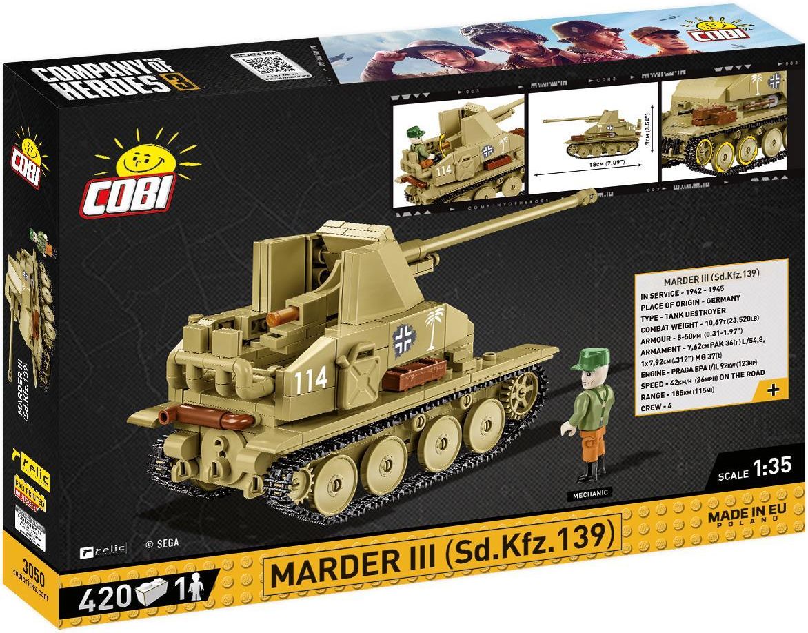 Cobi Klocki 3050 Marder Iii Sd.Kfz.139 Coh 3 420El. - ceny i opinie ...