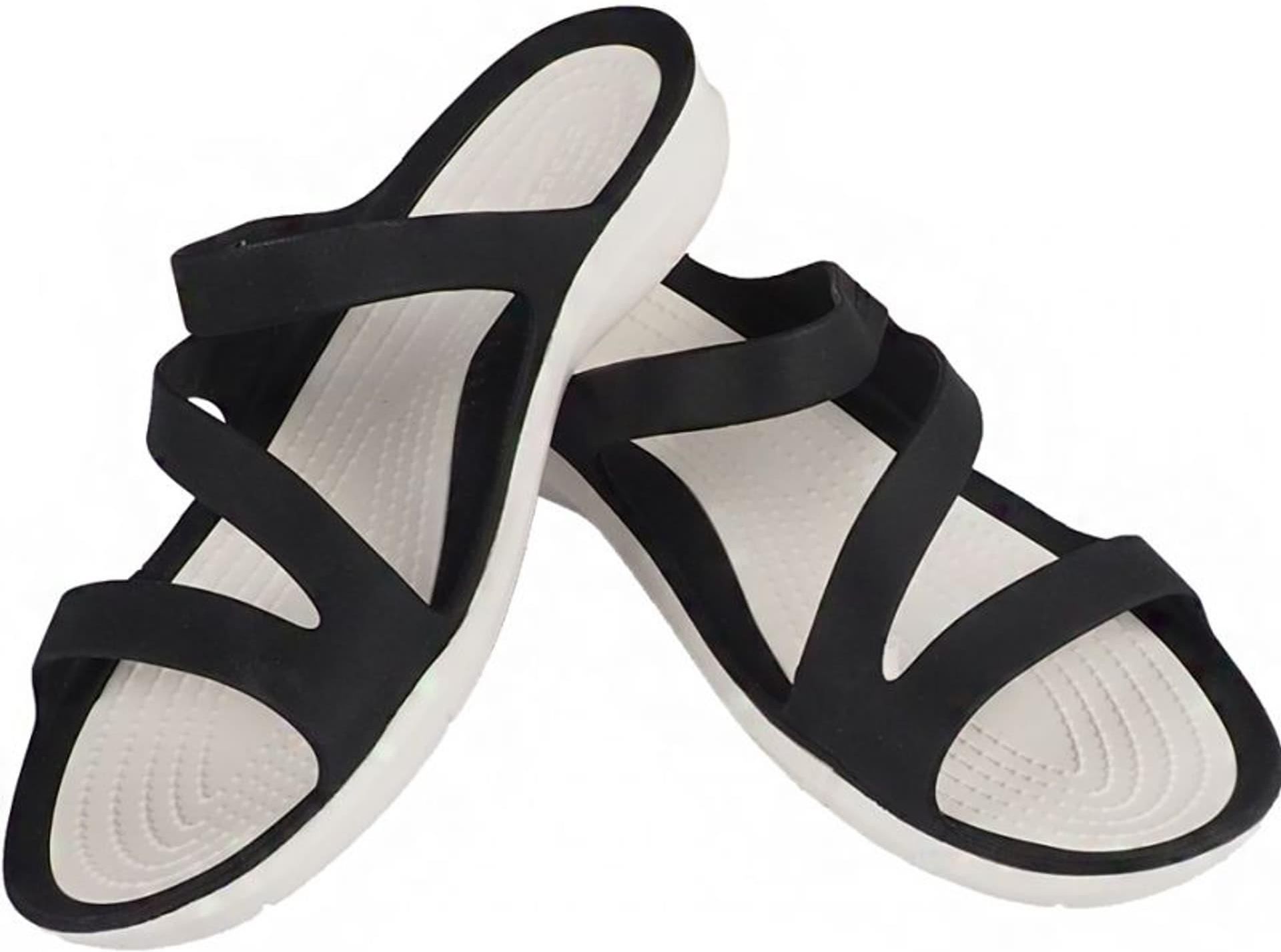 Klapki Crocs Swiftwater Sandal W 203998 (kolor Biały. Czarny, rozmiar ...