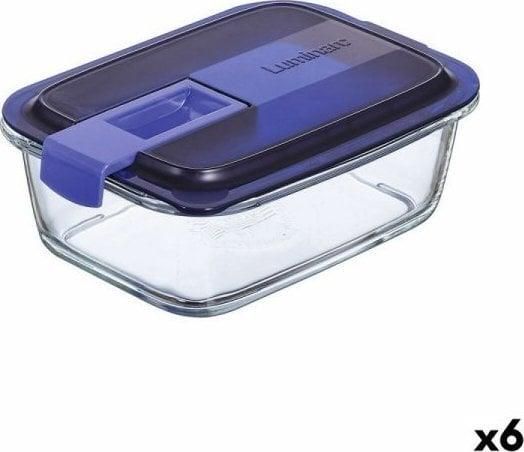 Luminarc Hermetyczne Pudełko Na Lunch Easy Box Niebieski Szkło 6Szt ...