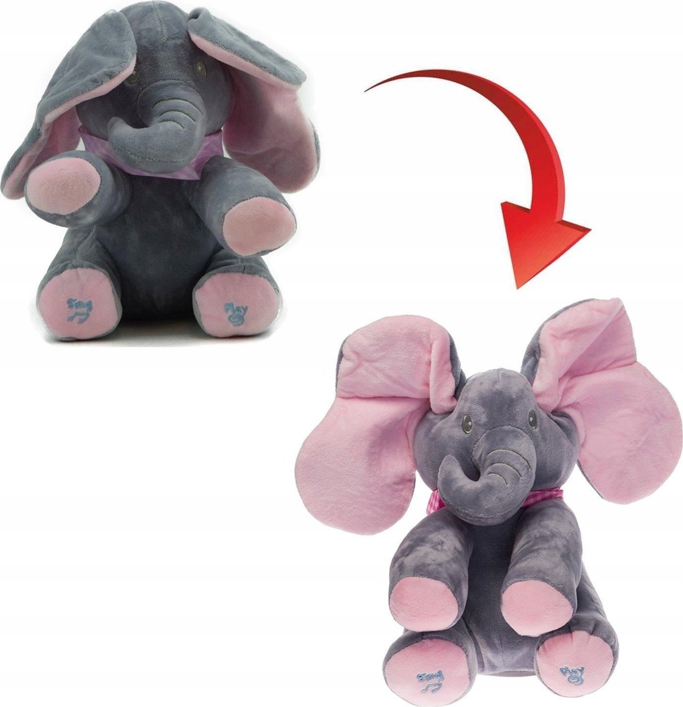 Skleplolki Interaktywny Słoń Z Dźwiękiem Akuku Szaro Różowy - Ceny i ...