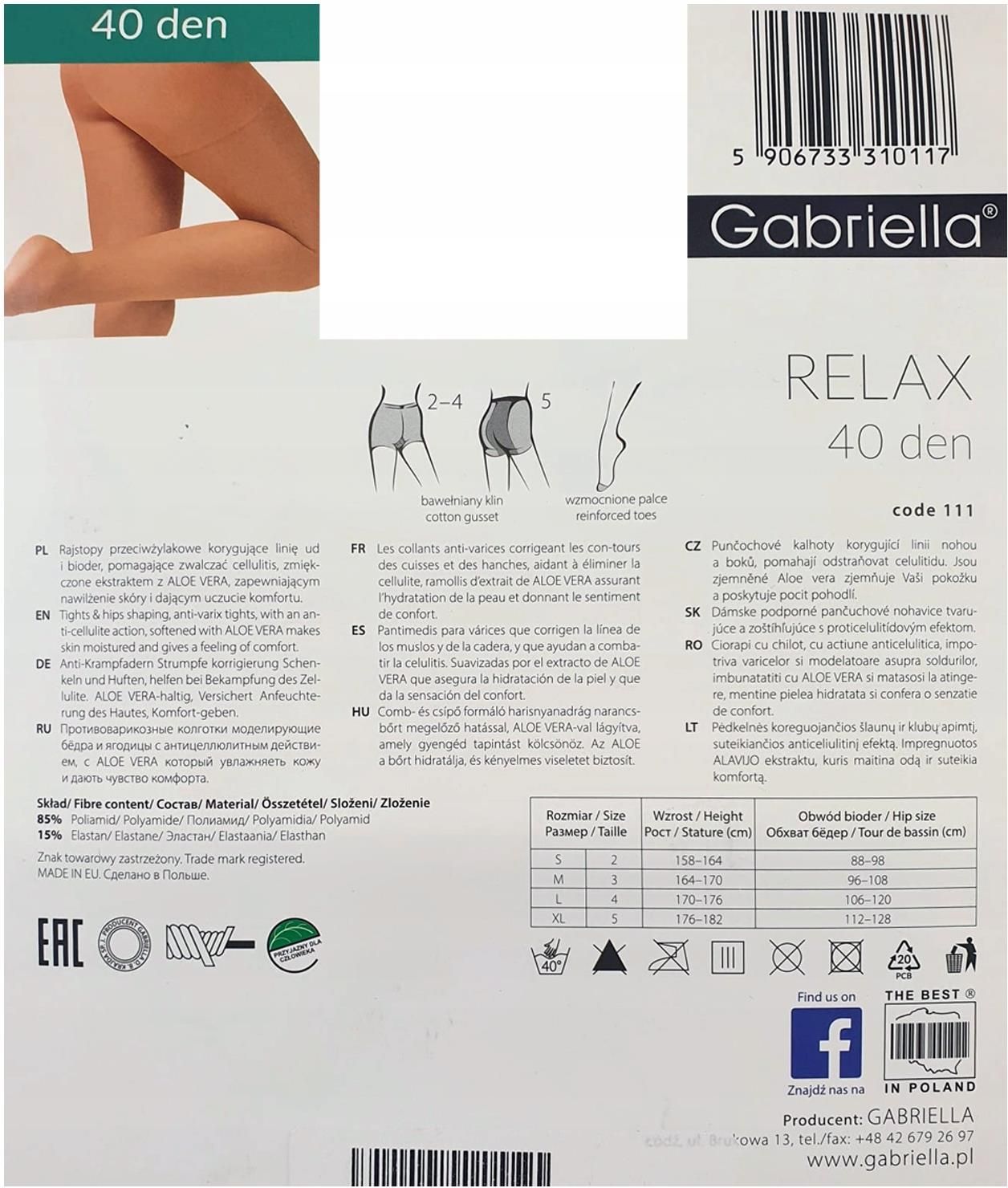 GABRIELLA MEDICA 40 Rajstopy relax 4-L / Beige - Ceny i opinie - Ceneo.pl