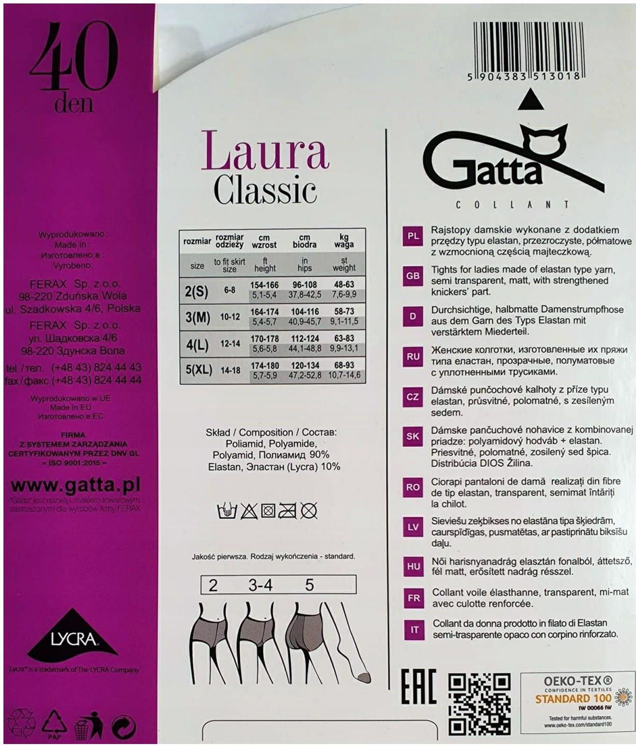 GATTA LAURA 40 Rajstopy damskie wz.00/5-XL/Golden - Ceny i opinie ...