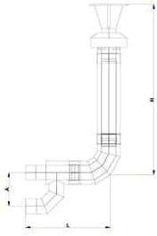System kominkowy Sonniger System Kominowy Typ C-23 Współosiowy Tylno-Pionowy Fi 80/125 Ga0020 ...