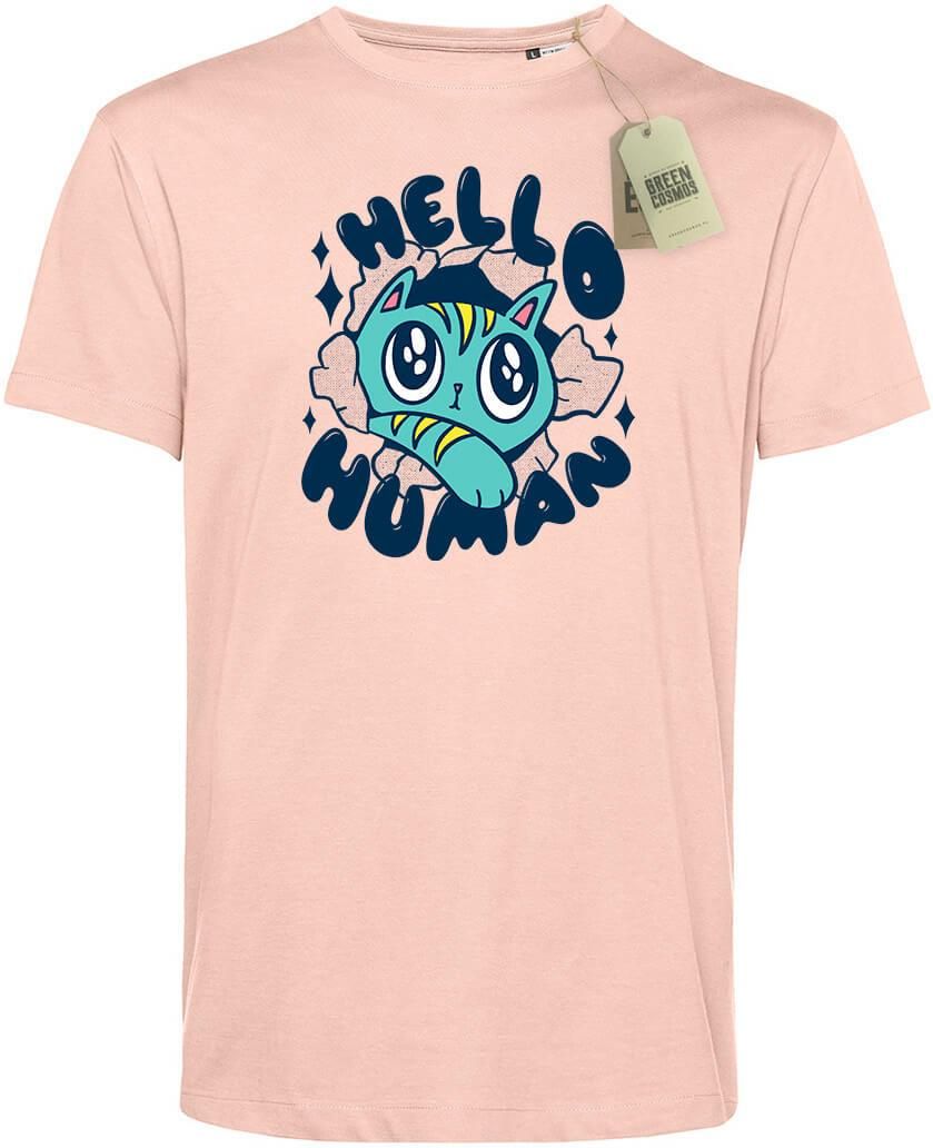 CAT HELLO HUMAN koszulka męska soft rose L - Ceny i opinie - Ceneo.pl