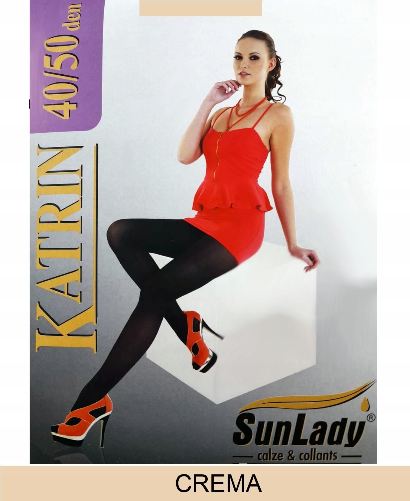 SUN LADY KATRIN rajstopy 40/50 DEN k.:crema r.:5 - Ceny i opinie - Ceneo.pl