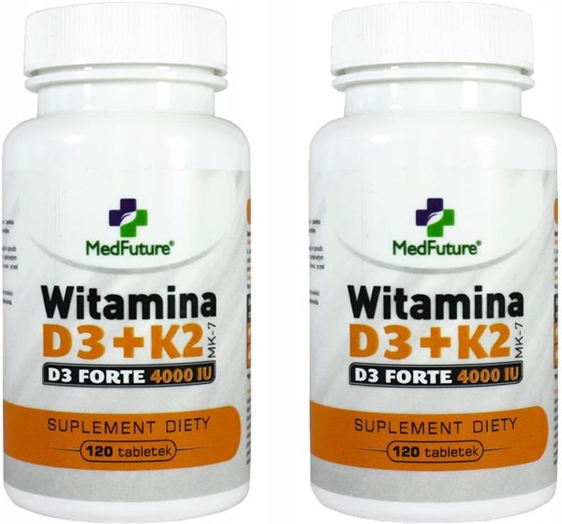 Medfuture Witamina D3+K2 Mk 7 100Mcg Forte 2 X120Tab Mocna - Opinie i ...