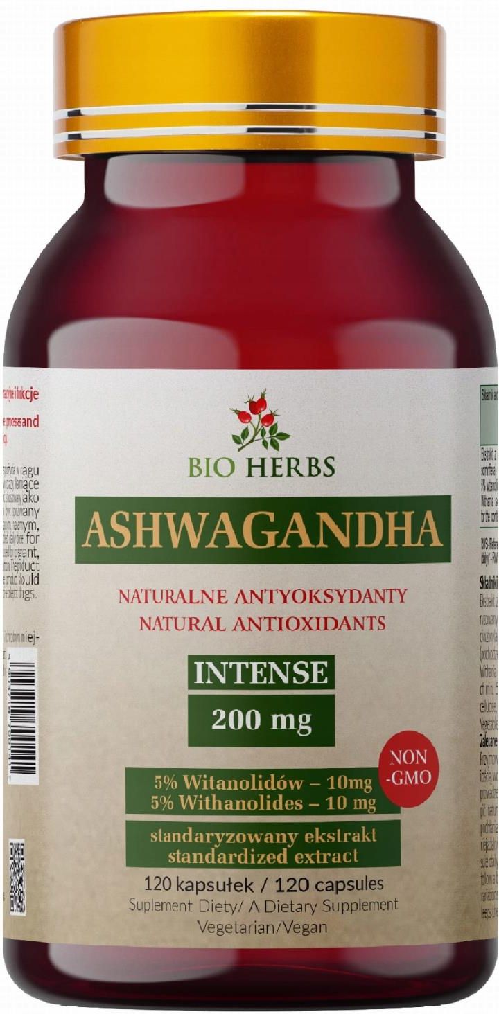 Bio Herbs Ashwagandha Intense 200 Mg 120Kaps. - Opinie i ceny na Ceneo.pl