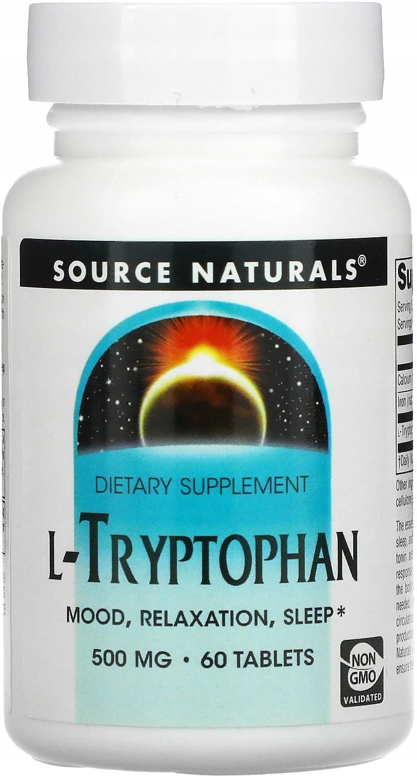 Source Naturals L Tryptofan 500 Mg 60tabl - Opinie i ceny na Ceneo.pl