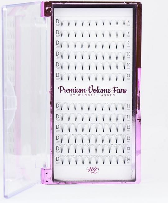 Wonder Lashes Rzęsy Premium Volume Fans 6D Skręt: C Długość: Mix ...
