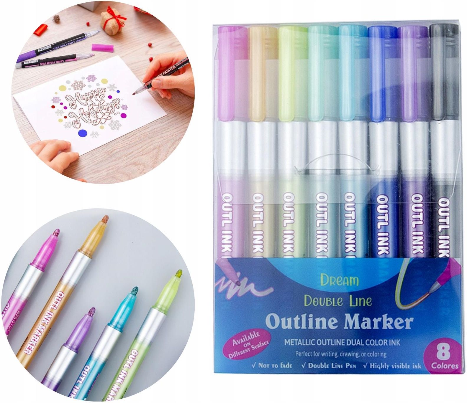 Markery Flamastry Magiczne Podwójna Linia 8Kolorów - Ceny i opinie ...