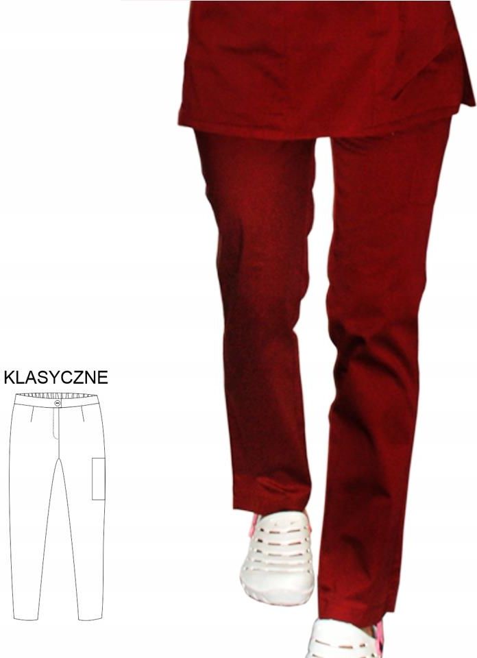Kokolu Spodnie Bordowe 98% Bawełna 2% Elastan R. 52 - Ceny i opinie ...