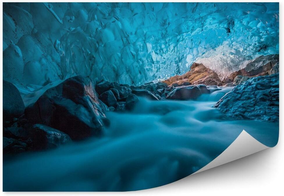 Fototapety.pl Grota Di Ghiaccio Azzurro Con Ruscello Sottostante ...