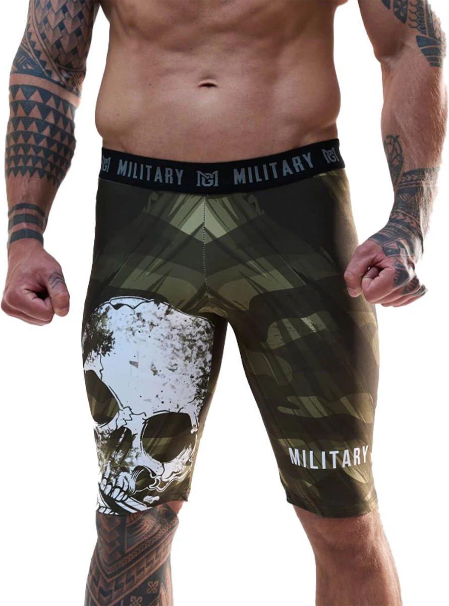 Military Gym Wear Spodenki Kompresyjne Skull Khaki - Ceny i opinie ...