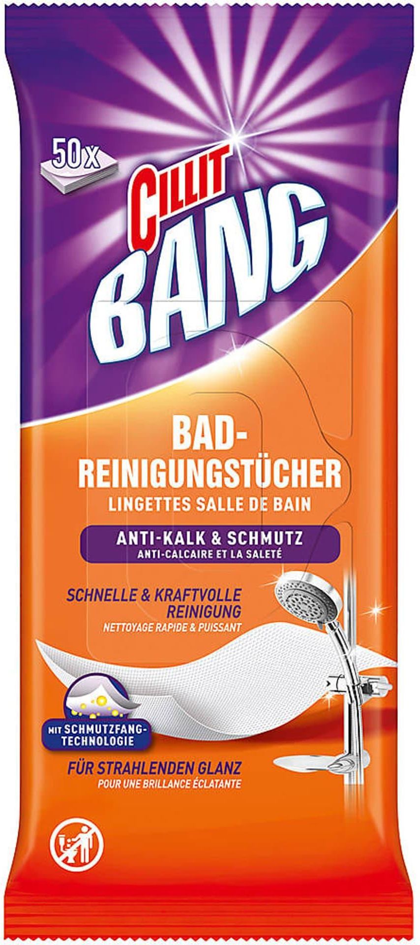 Cillit Bang Chusteczki Czyszczące Do Łazienki 50Szt. De - Opinie i ...