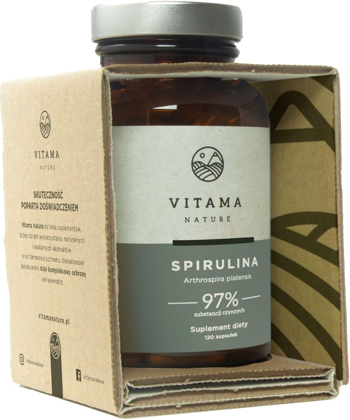 Vitama Nature Spirulina Chlorella Algi 2460mg 120kaps. - Opinie i ceny ...