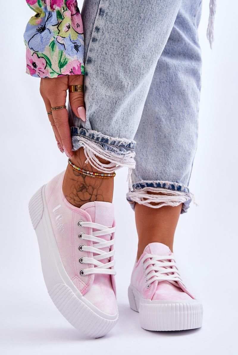 Trampki Na Platformie Lee Cooper LCW-23-31-1781L Różowe rozmiar: 38 ...