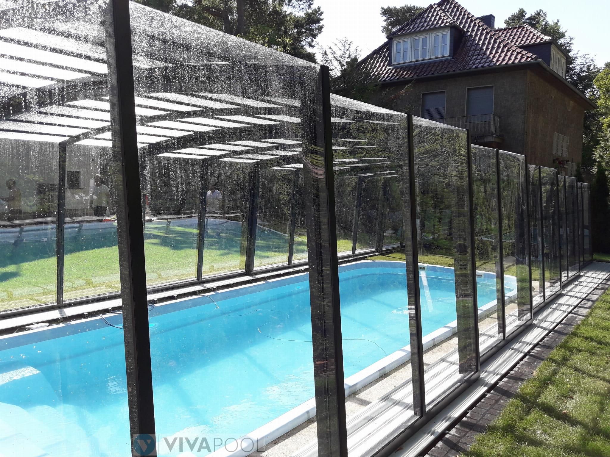 Eleganckie zadaszenie basenowe wysokie CASABLANCA XL 15,37 x 6,00 x 2 ...