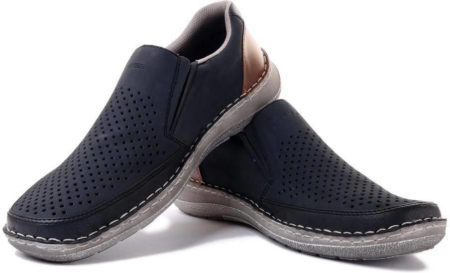 RIEKER 03079-14 blue, półbuty letnie męskie - Ceny i opinie - Ceneo.pl