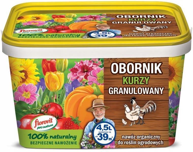 Nawóz Florovit Pro Natura Obornik Kurzy Granulowany 4,5L - Ceny i opinie - Ceneo.pl