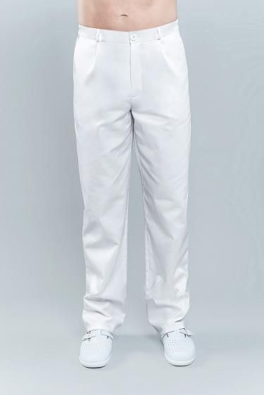 Spodnie białe męskie klasyczne 76001/WHTH/56 Spodnie białe męskie ...