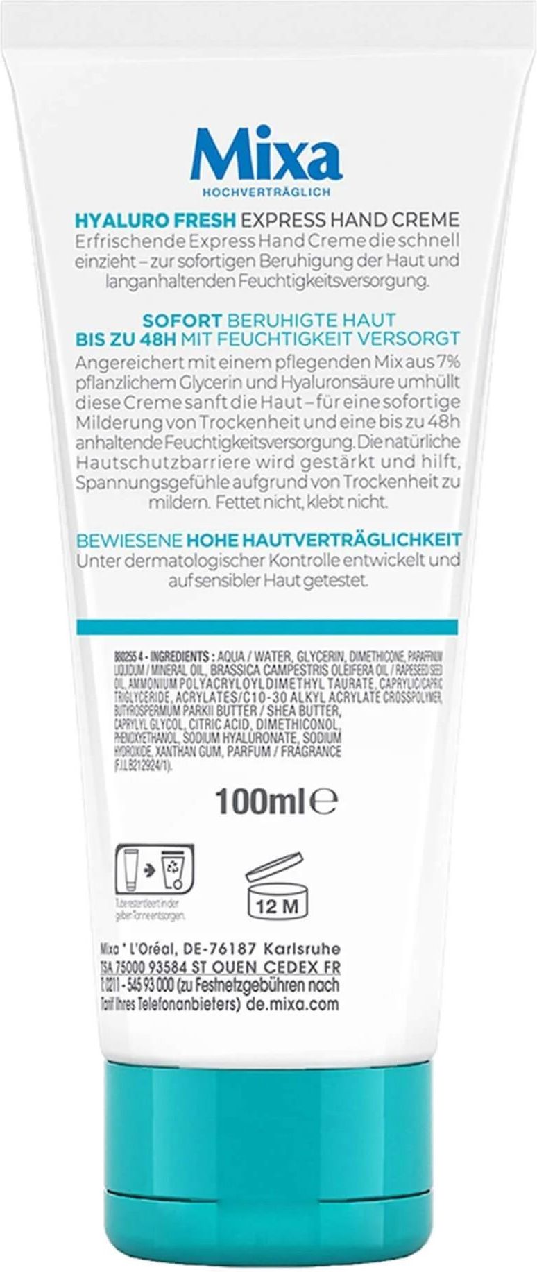 Mixa Hyaluro Fresh Krem do rąk 100ml - Opinie i ceny na Ceneo.pl