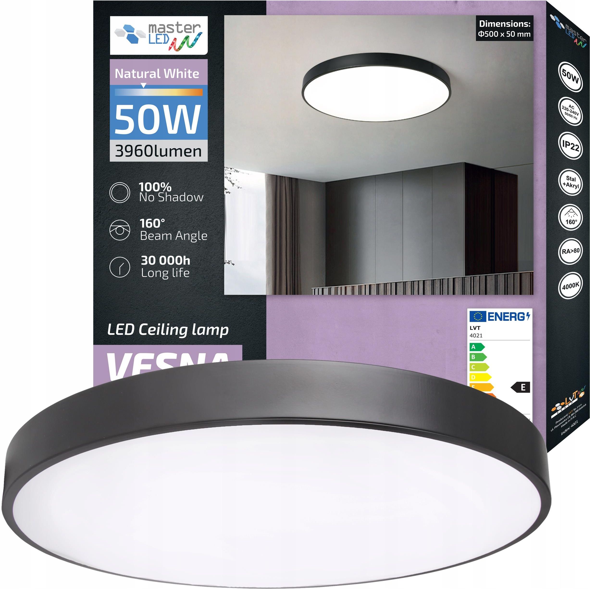 Masterled Plafon Led Natynkowy Sufitowy Oprawa Lampa Panel ...