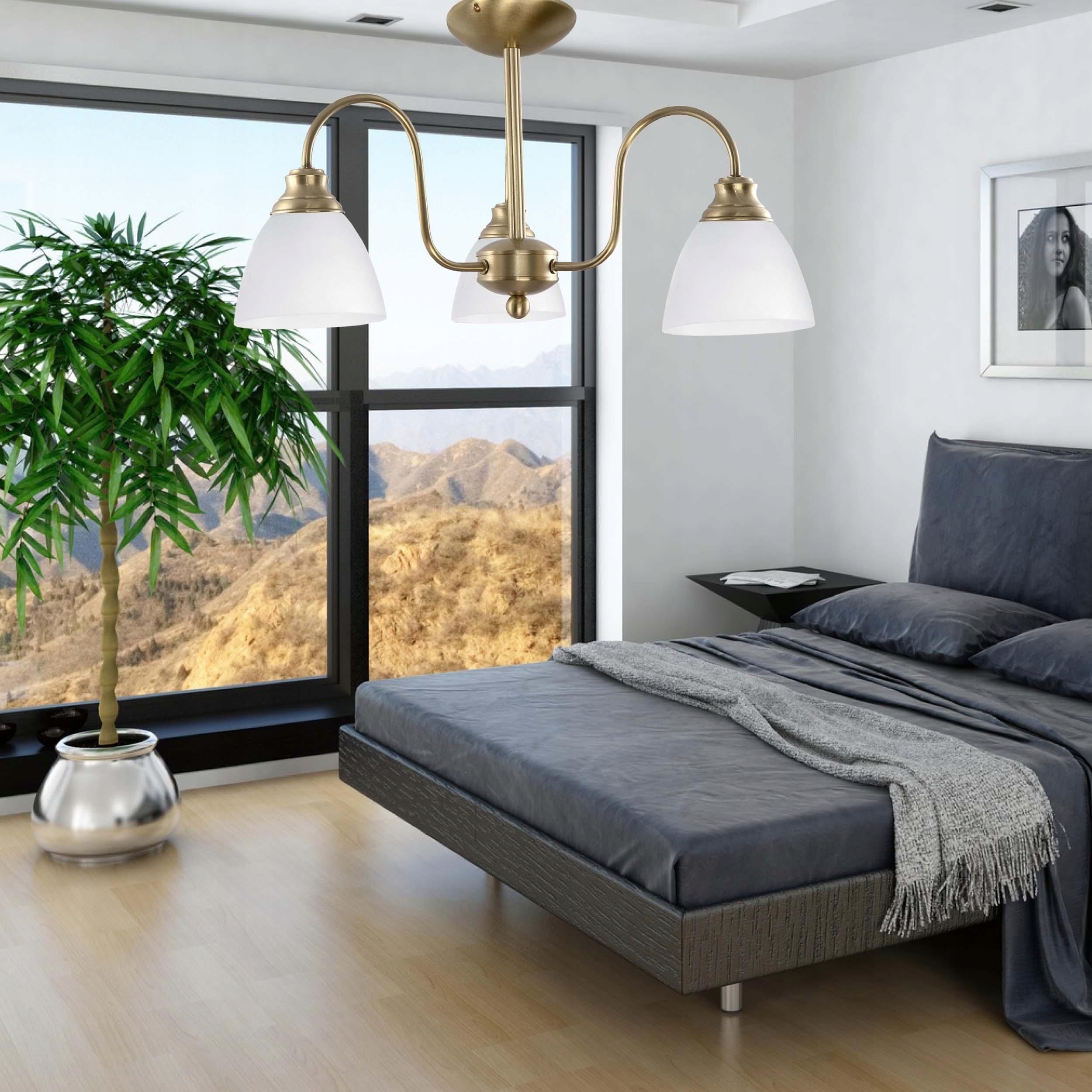 Edylit Lampa Wisząca Sufitowa Żyrandol Szklany Klosz Led (7612 ...