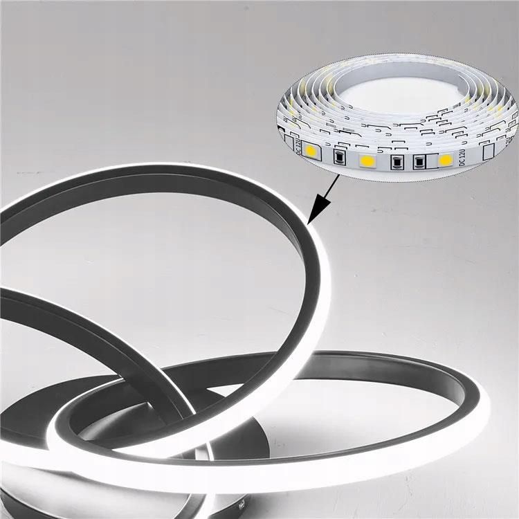 Maxxllc Lampa Wisząca Ring Plafon Okrąg Żyrandol Led Pilot (922Czarna ...