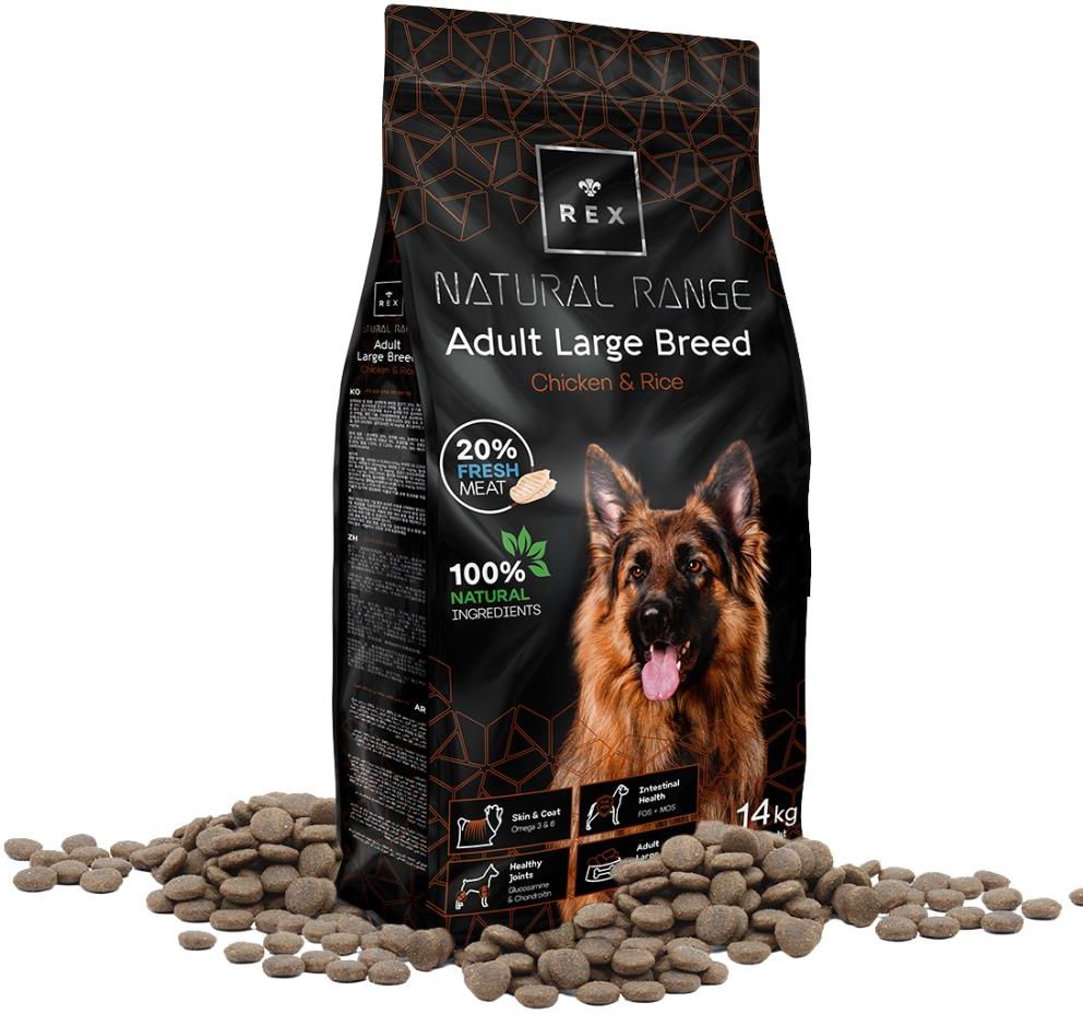 Karma Rex Natural Range Adult Large Breed Chicken & Rice 14Kg - Ceny i ...