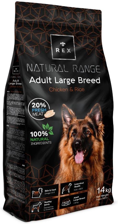 Karma Rex Natural Range Adult Large Breed Chicken & Rice 14Kg - Ceny i ...