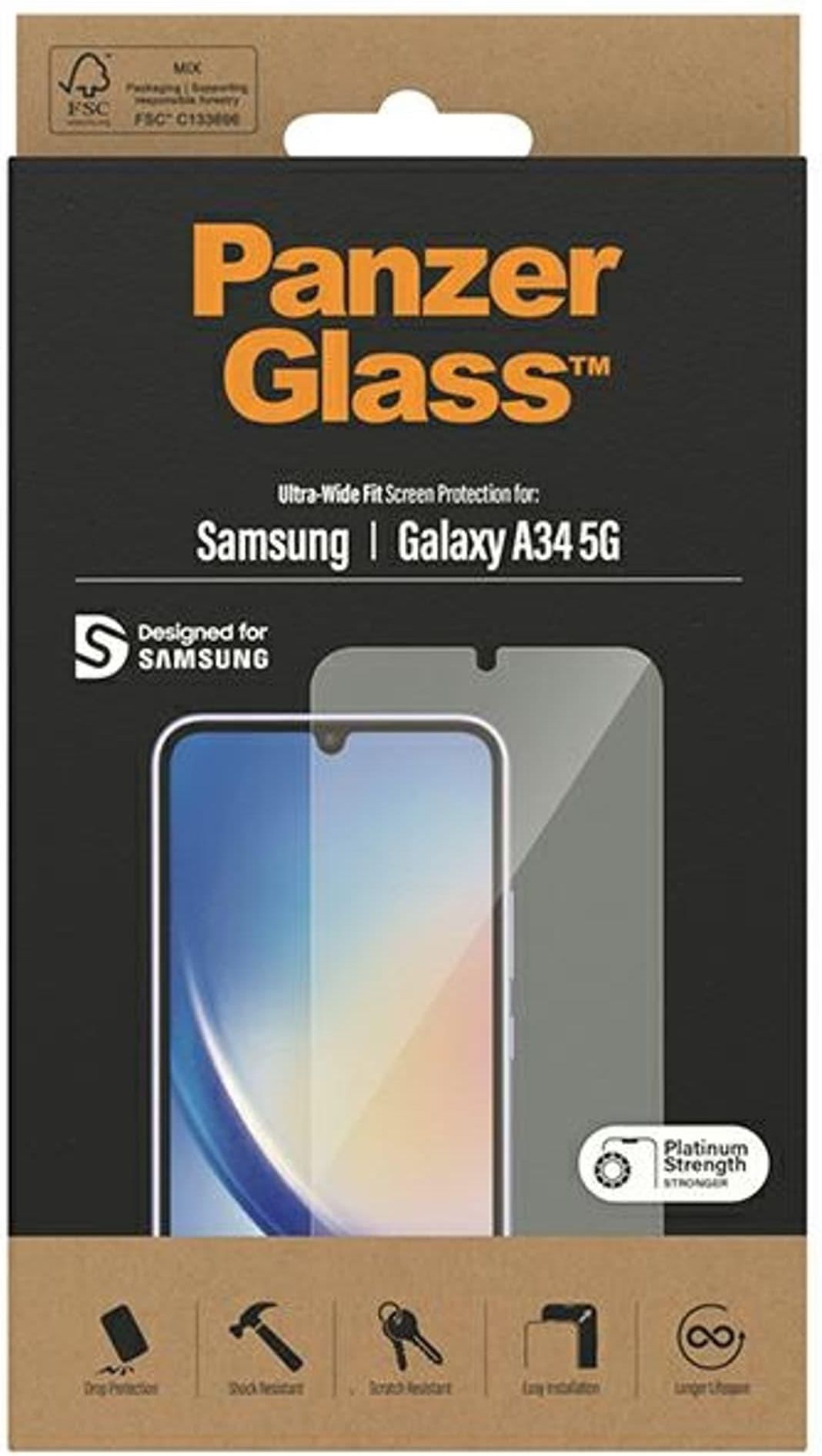 PanzerGlass Ultra-Wide Fit Sam A34 5G A346 Screen Protection 7327 ...