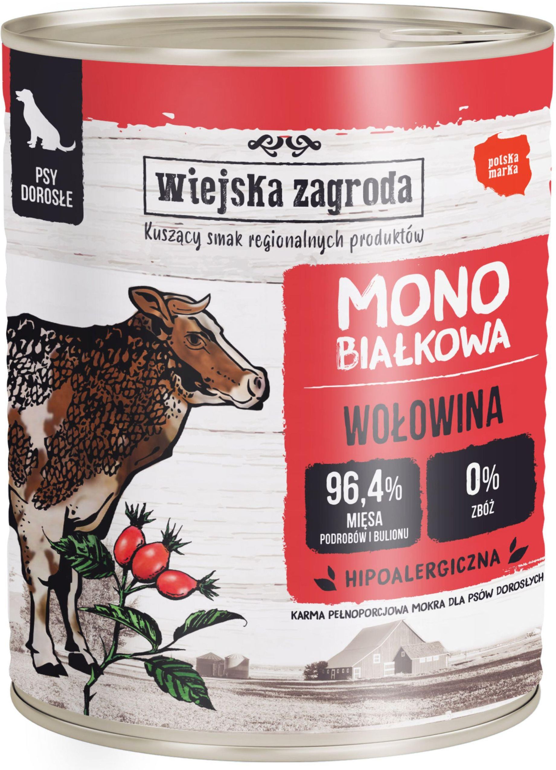 Karma Wiejska Zagroda Karma Mokra Dla Psa Monobiałkowa Wołowina 800G - Ceny i opinie - Ceneo.pl