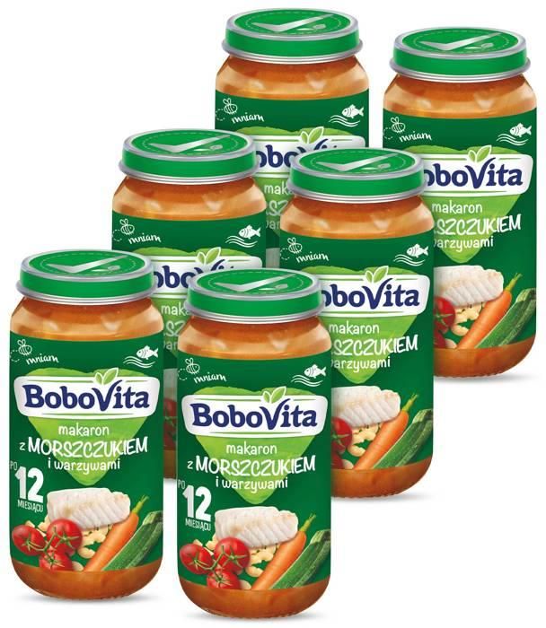 BoboVita Makaron z morszczukiem i warzywami po 12 miesiącu 6x250g ...