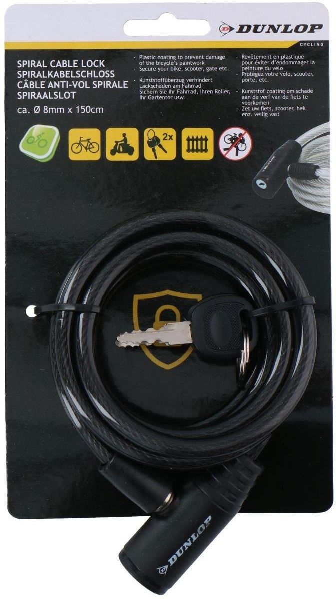 Dunlop Zapięcie Rowerowe Spiralne Na Klucz 0,8x150cm Czarny - Ceny i opinie - Ceneo.pl