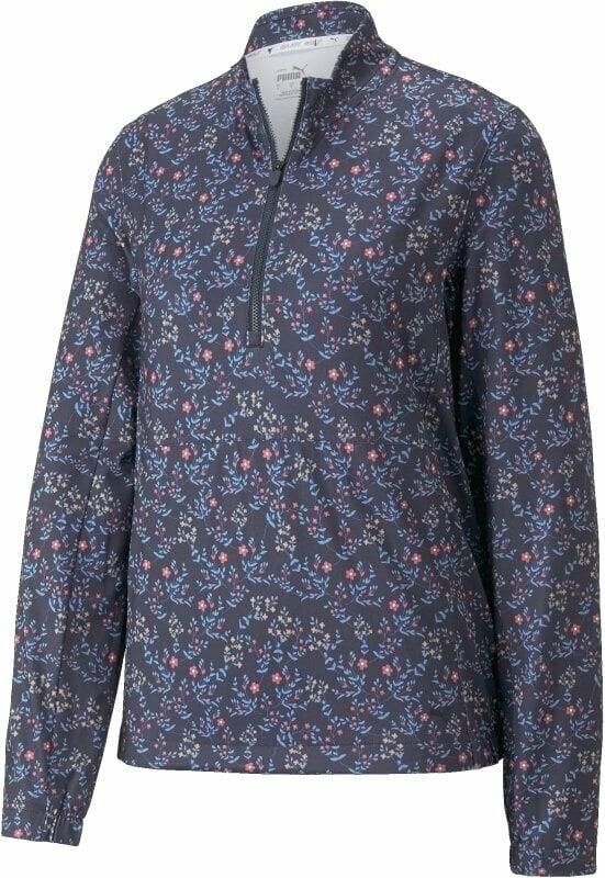 Puma Womens Micro Floral Cloudspun 1/4 Zip Navy Blazer Loveable - Ceny ...