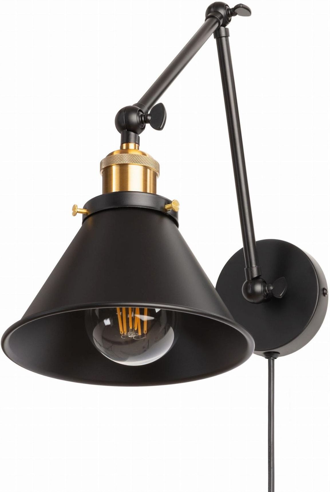 Lampa Nnled Lampa Ścienna Led Kinkiet Edison Loft Regulowana ...