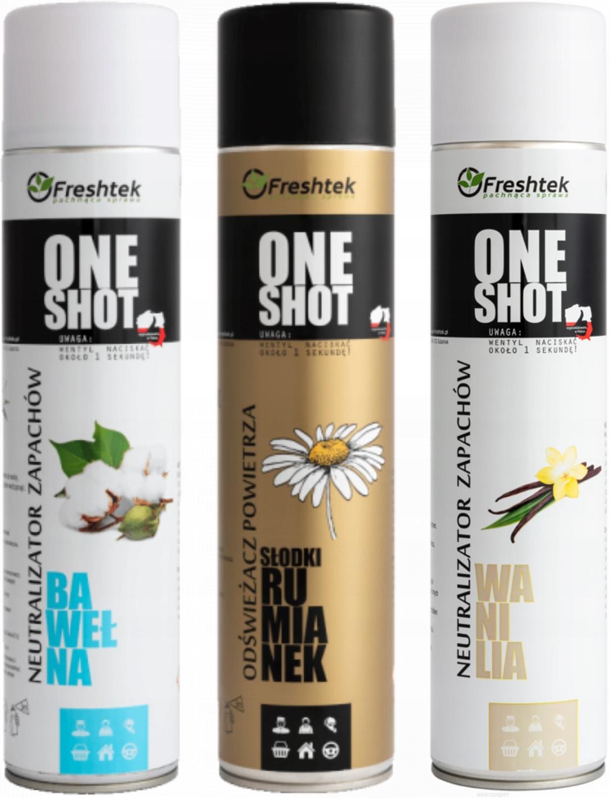 Freshtek One Shot Neutralizator Zapachów Zestaw X3 - Opinie i ...