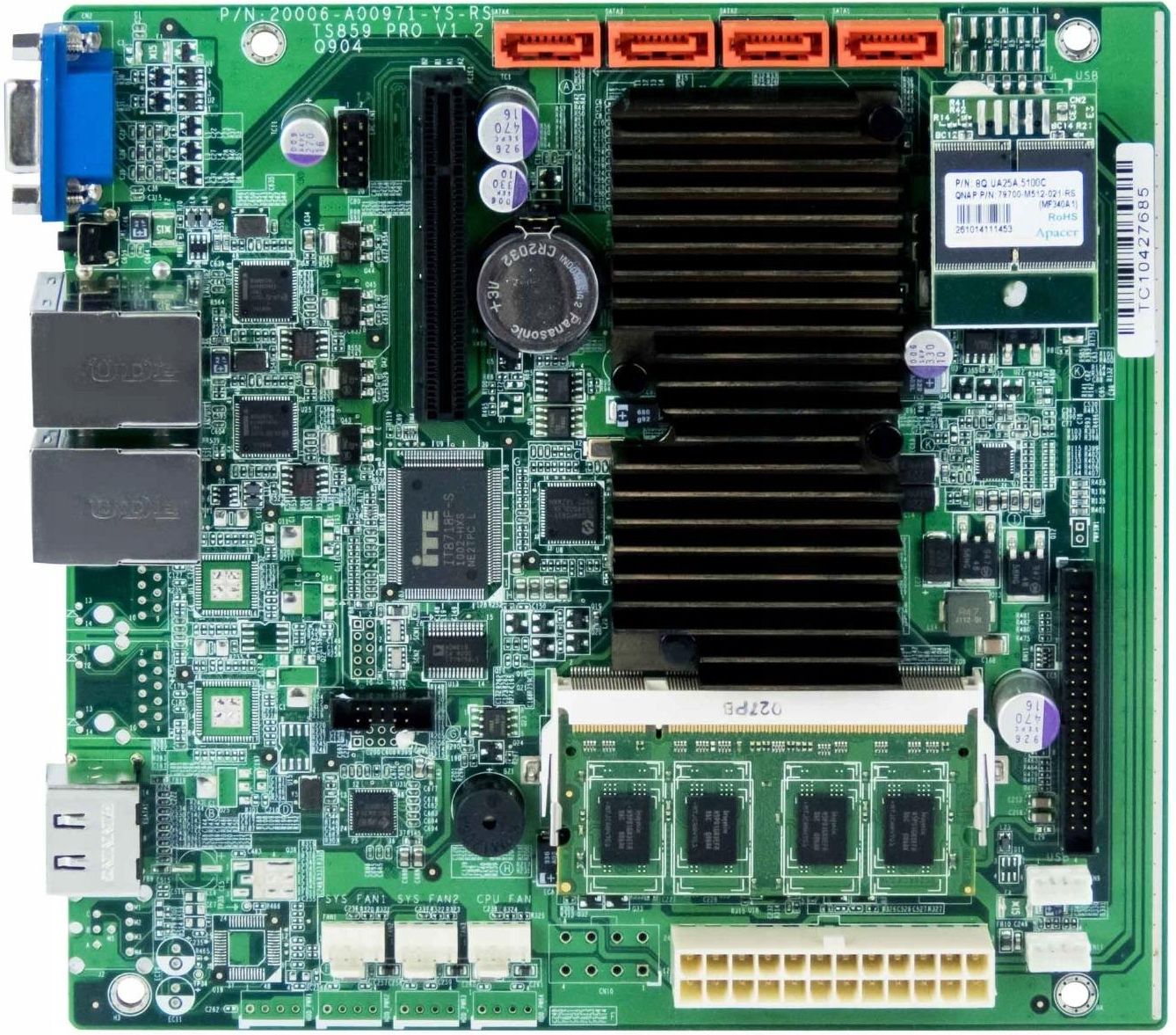 Qnap Ts859 Pro V1.2 Q904 20006-A00971-Ys-Rs Ts-859 (TS859PROV12 ...