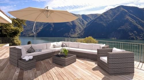 Zestaw mebli ogrodowych Radomi L Zestaw Wypoczynkowy - Ceny i opinie ...