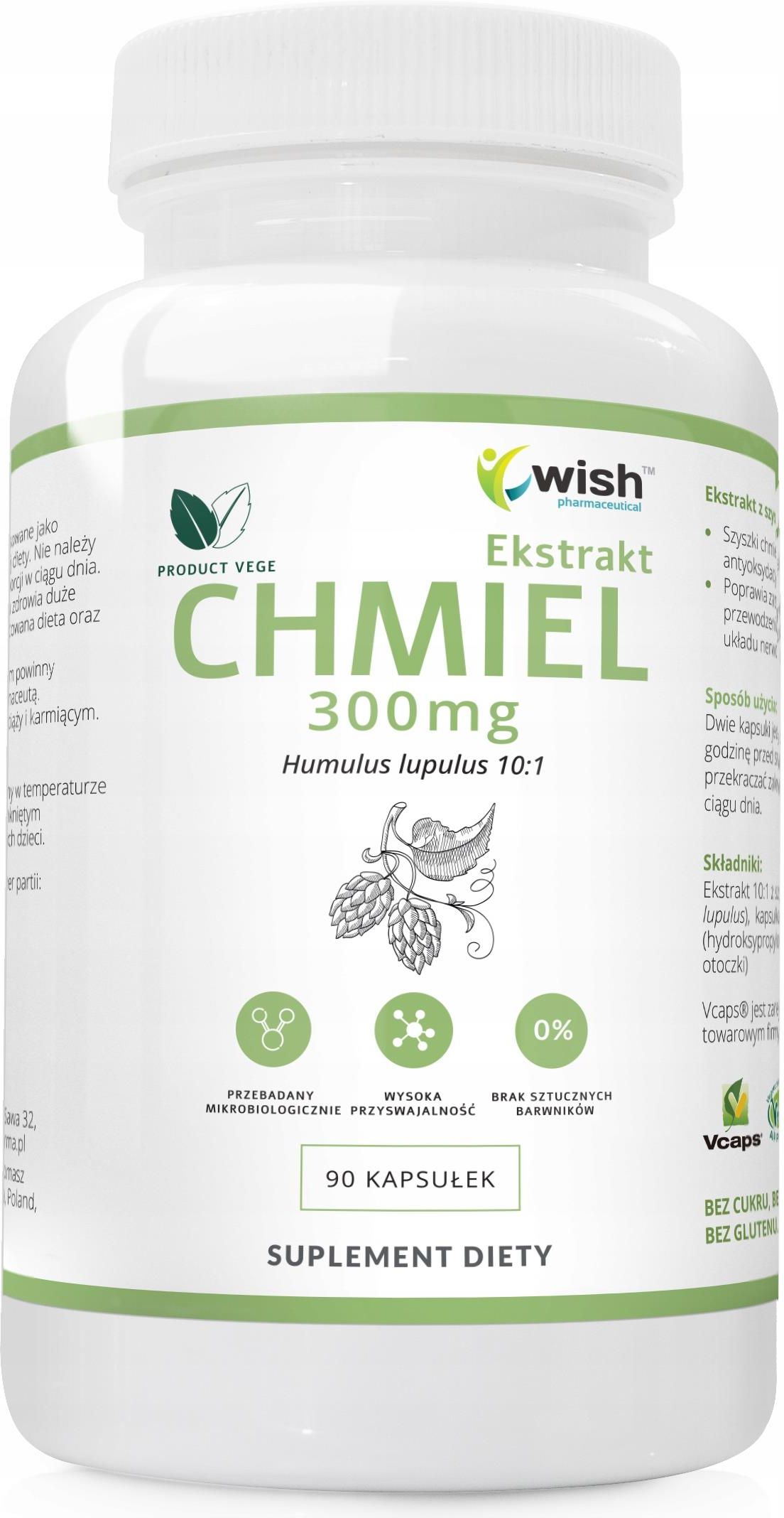 Kapsułki Wish Pharmaceutical Chmiel 300Mg 90 szt. - Opinie i ceny na ...