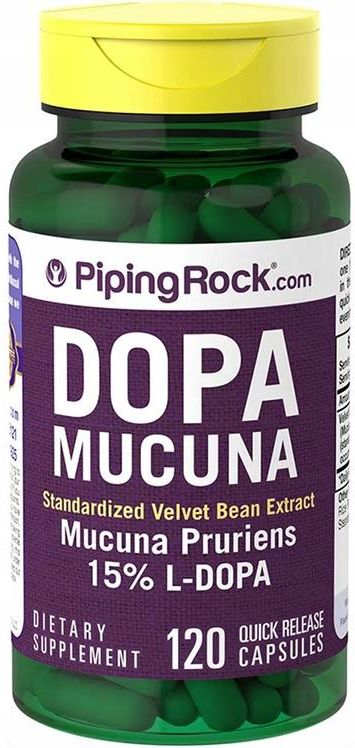 Lek na układ nerwowy Piping Rock Dopa Mucuna Świerzbiec Właściwy 120Kaps - Opinie i ceny na Ceneo.pl