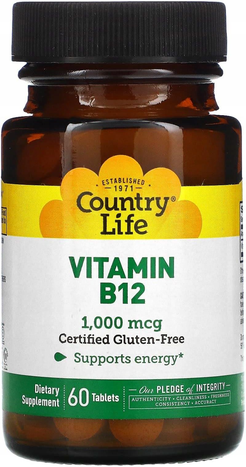 Lek na układ nerwowy Country Life Vitamin B12 1000 Mcg 60Tabl - Opinie ...