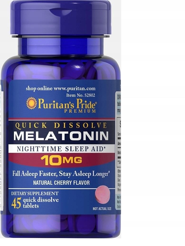 Lek na układ nerwowy Puritan'S Pride Melatonina 10Mg 45Tabl - Opinie i ...