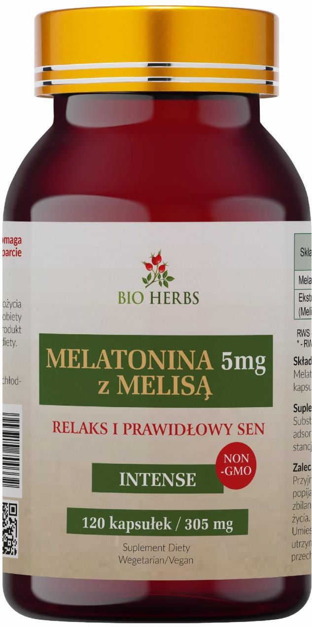 Bio Herbs Melatonina 5Mg 120kaps. - Opinie i ceny na Ceneo.pl
