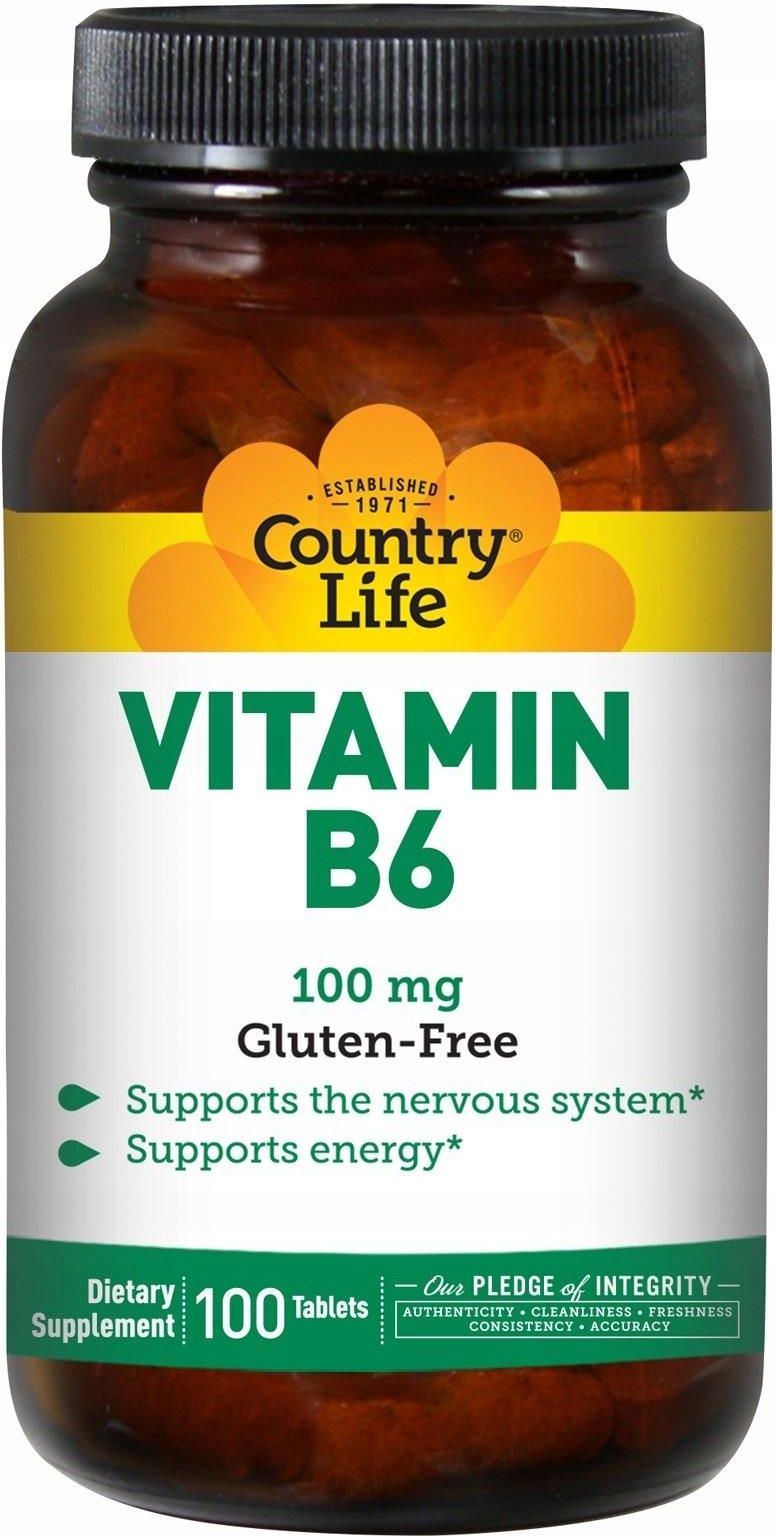Lek na układ nerwowy Country Life Witamina B6 100Mg 100Tabl - Opinie i ...