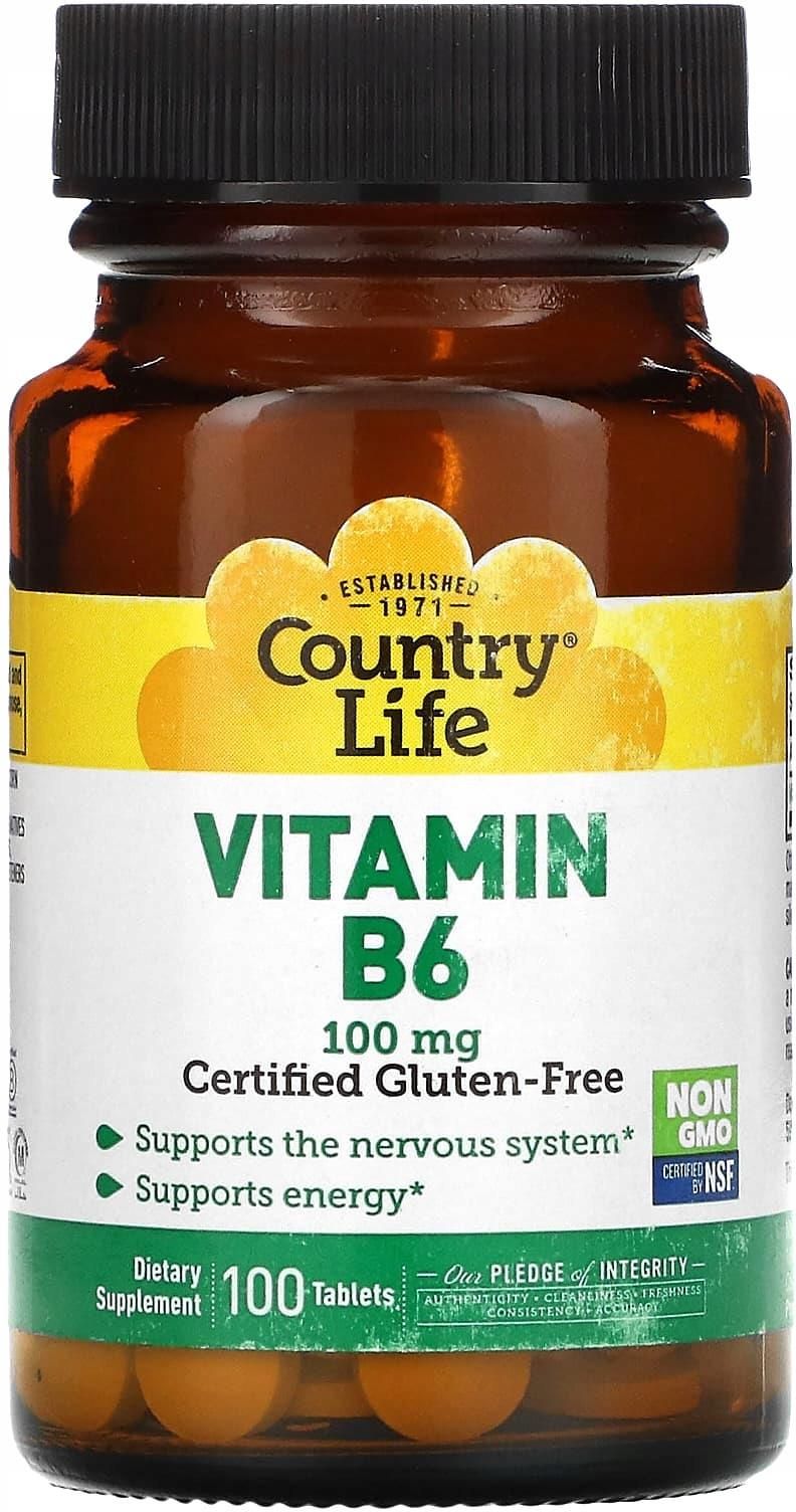 Lek na układ nerwowy Country Life Witamina B6 100Mg 100Tabl - Opinie i ...