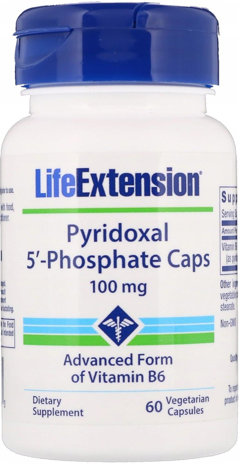 Lek na układ nerwowy Life Extension Fosforan Pirydoksalu 100 Mg 60 Kaps ...