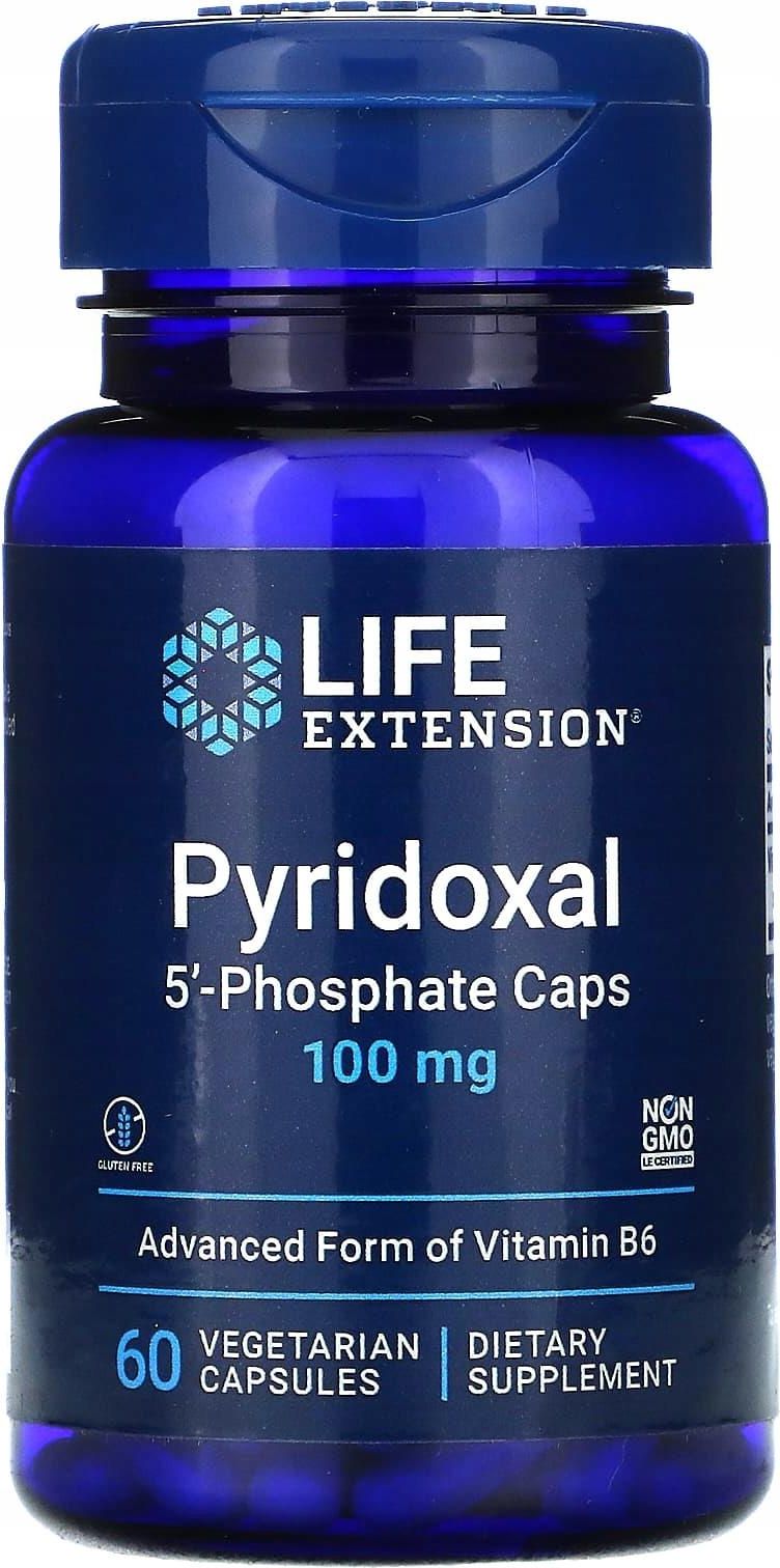 Lek na układ nerwowy Life Extension Fosforan Pirydoksalu 100 Mg 60 Kaps ...