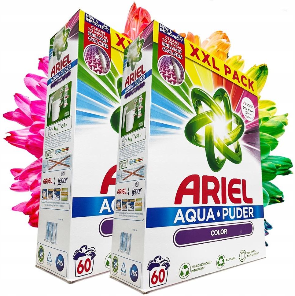 Ariel Aqua Puder Proszek Do Prania Xxl Kolor 2X - Opinie i atrakcyjne ...