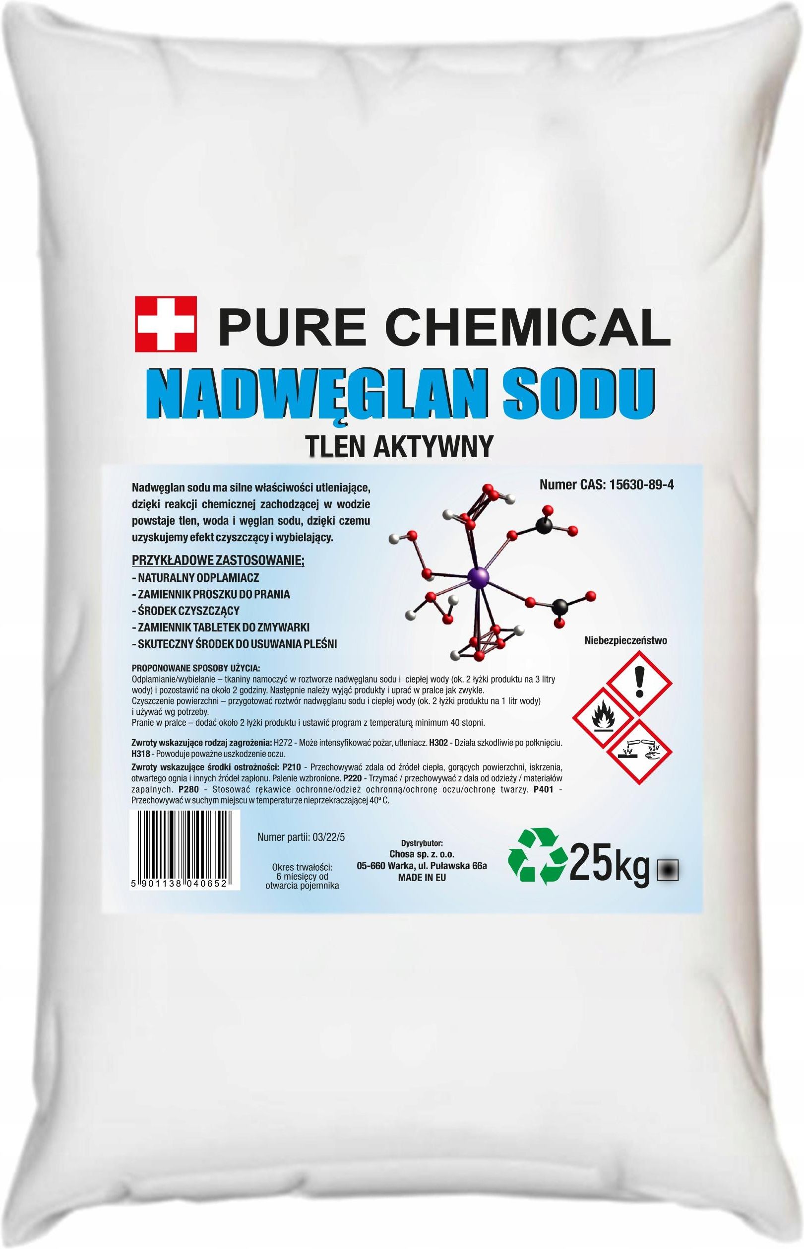 Pure Chemical Nadwęglan Sodu Aktywny Tlen Pranie Czyszczeni 25Kg ...